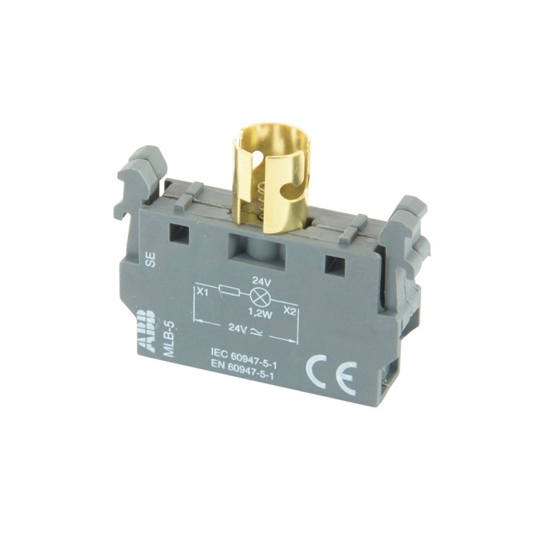 ABB MLB-5 Illuminated Modular Single Lamp Block, Filament Lamp, 24 V ...